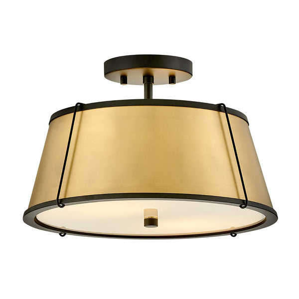 Clarke 2L medium semi-flush mount - 4893BK-LDB - Vogue Lighting