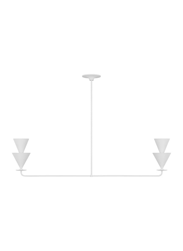 Cornet 2L linear chandelier - LXC1102CPST - Vogue Lighting